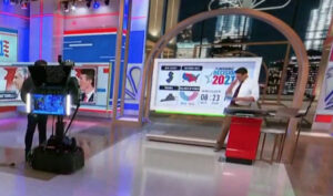 MSNBC rolls aside the walls for election night, revealing one virtual ...