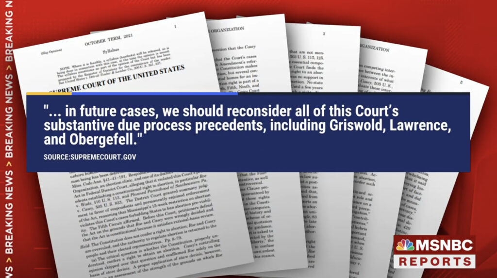 MSNBC uses 'breaking news' sidebar element during Roe decision coverage ...