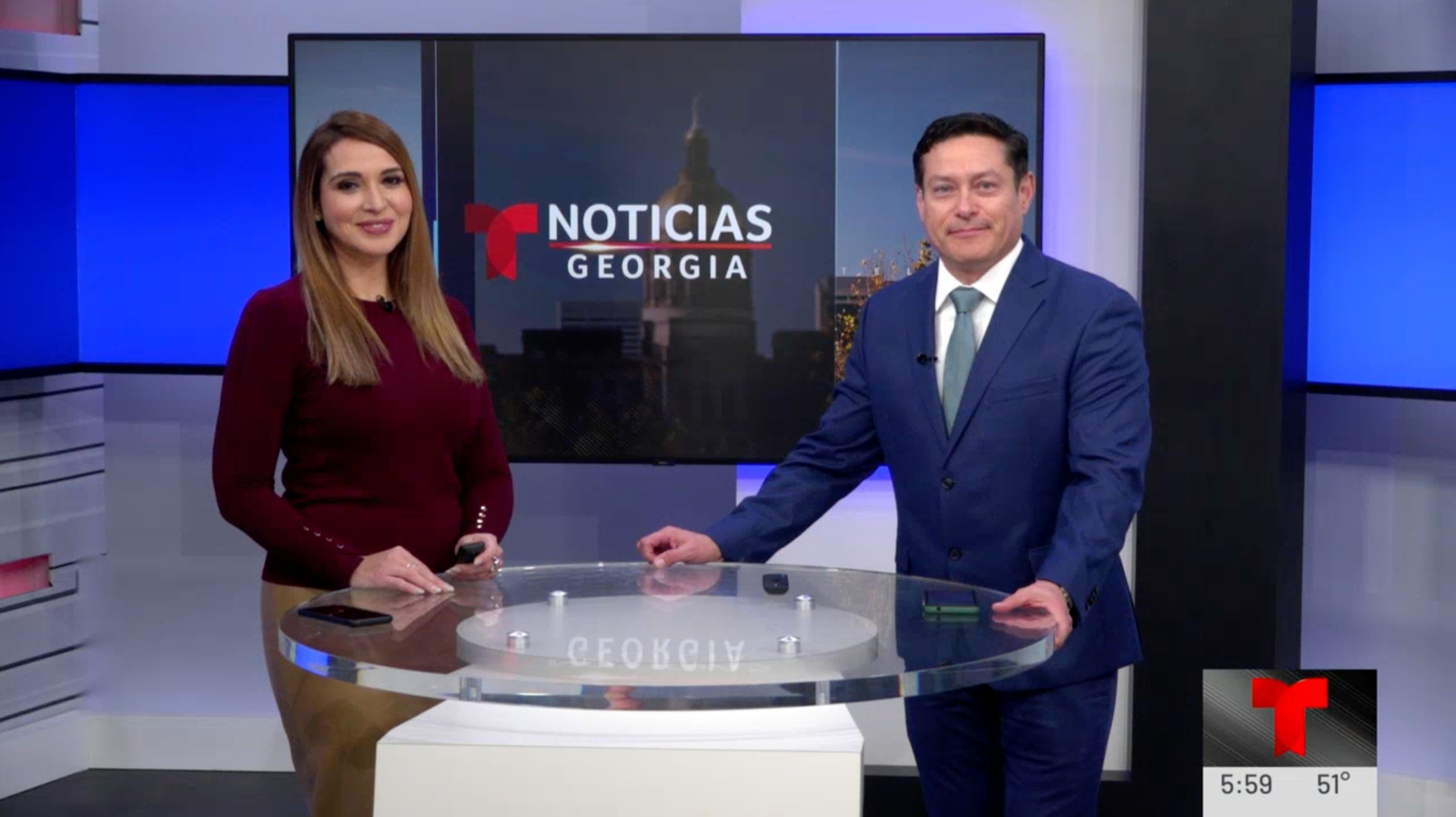 Telemundo Georgia (WKTB) Broadcast Set Design Gallery