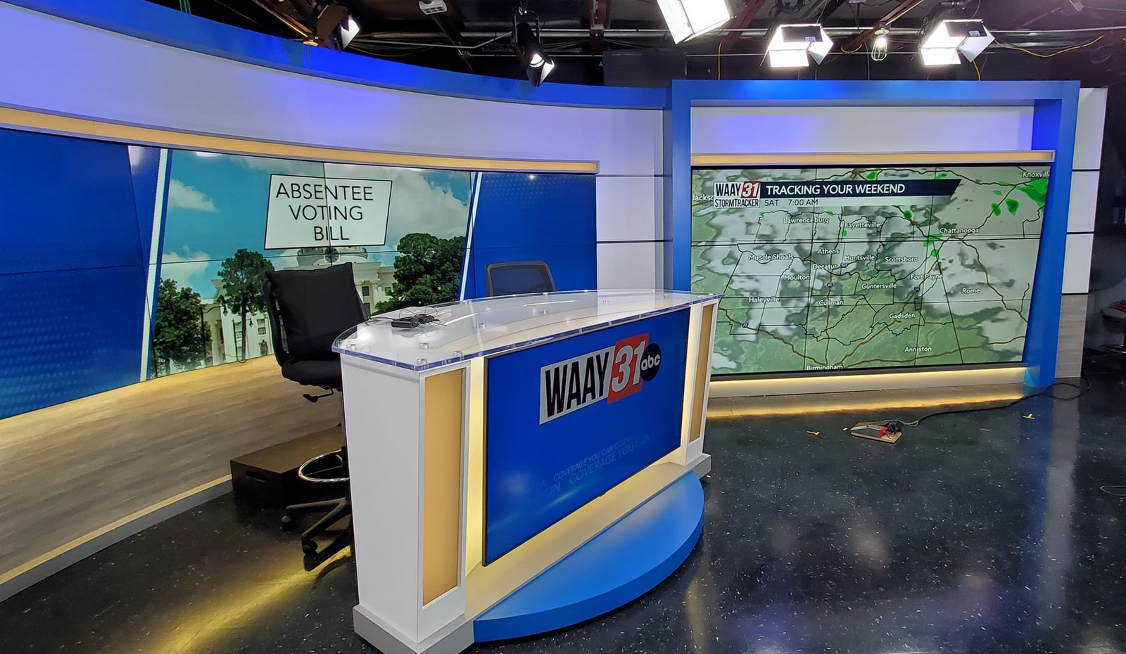 WAAY Broadcast Set Design Gallery