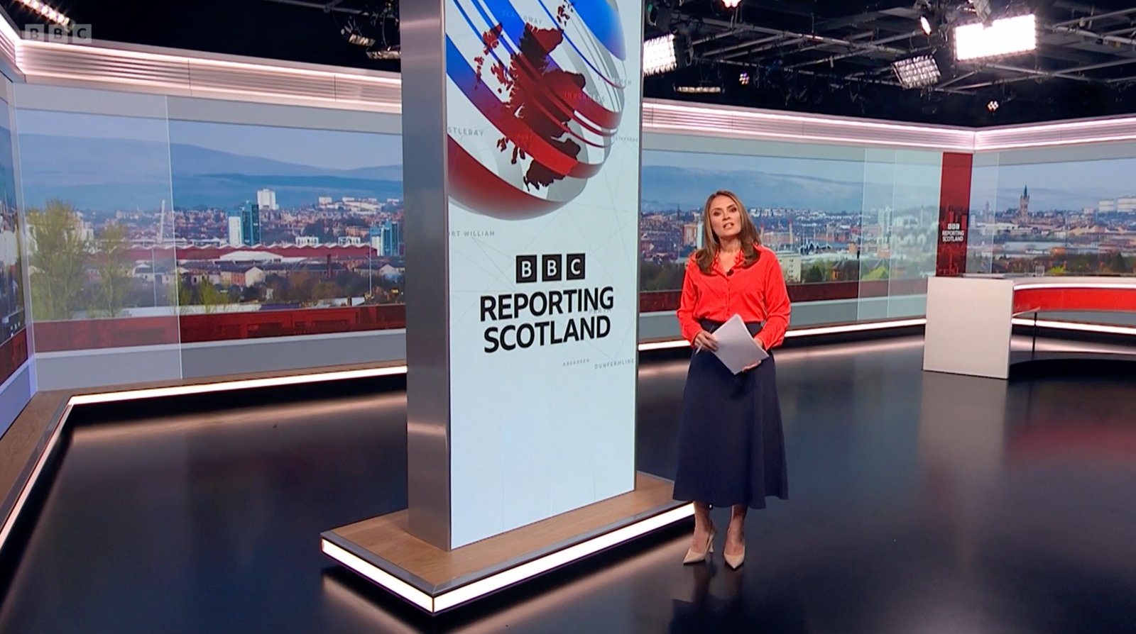 BBC Reporting Scotland Broadcast Set Design Gallery