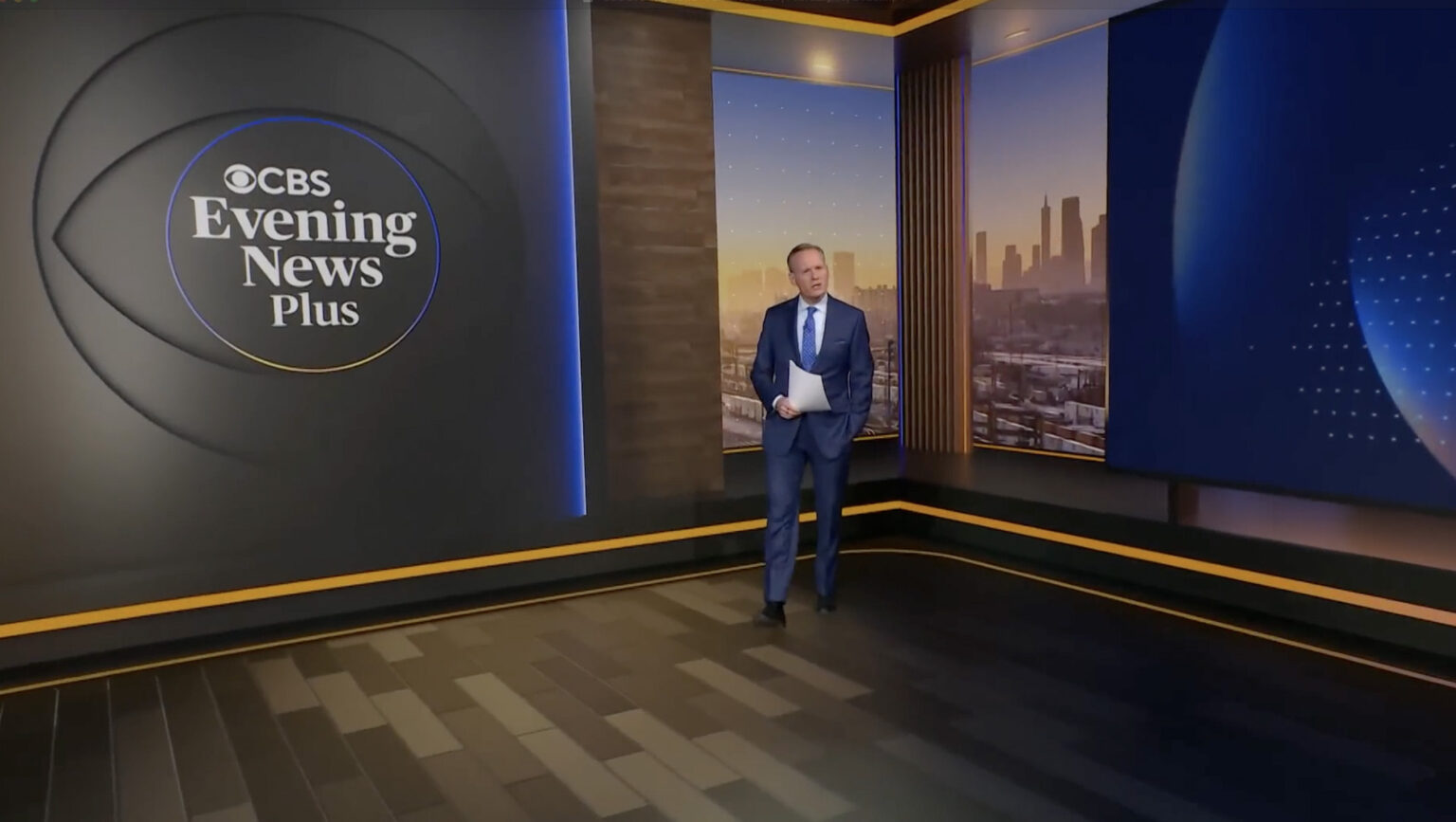 CBS debuts reimagined 'Evening News' with clean graphics, LED volume set - NewscastStudio